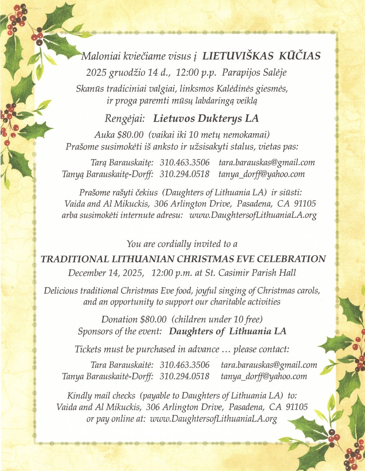 Celebrate Kūčias – A Lithuanian Christmas Eve Tradition – Daughters of ...